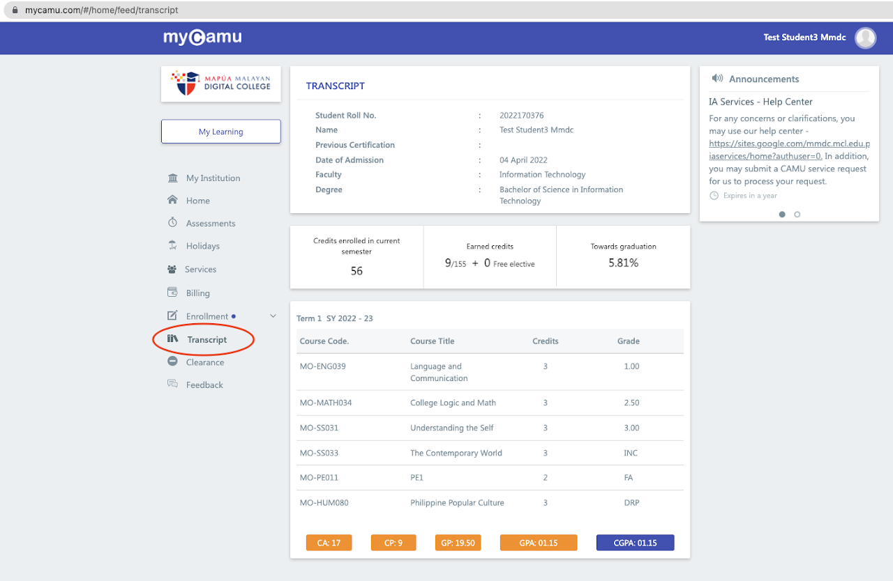 How to View your Final Grades – MMDC