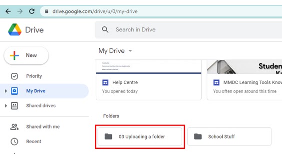 Uploading Folders – MMDC