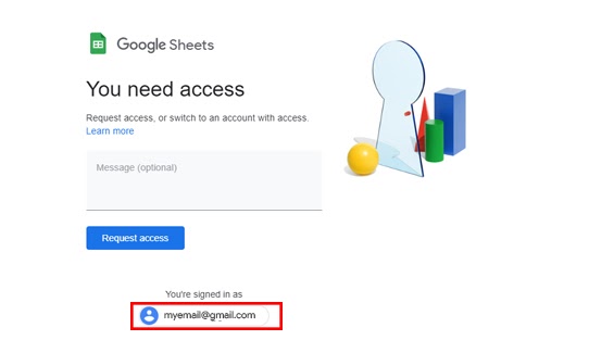 Google prompts "You need access" – MMDC