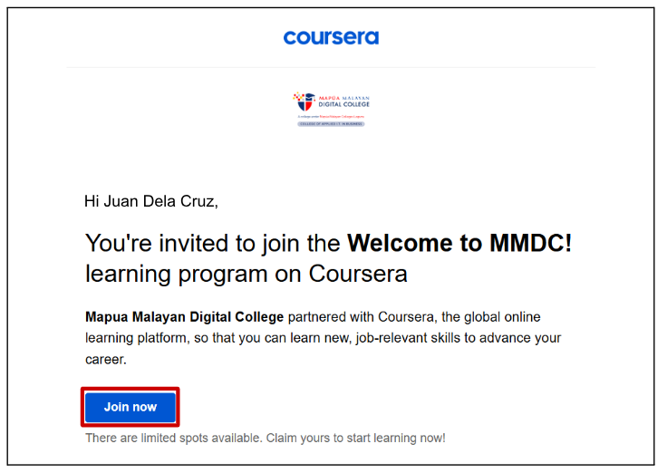 Getting Started with your Coursera Account – MMDC