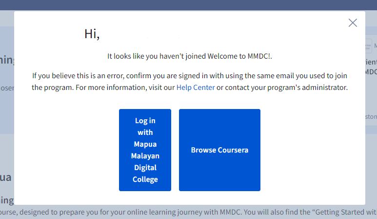 Getting Started with your Coursera Account – MMDC
